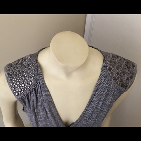 Double Zero | Tops | Doublezero Studded Shoulder Tunic | Poshmark